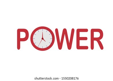 Power Lettering Vector Design Illustration Stock Vector (Royalty Free ...