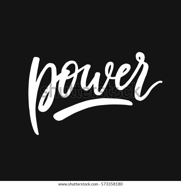 Power Letters Color Gradient Calligraphy Custom Stock Vector (Royalty ...
