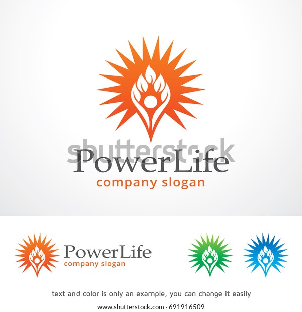 Power Life Logo Template Design Vector Stock Vector (Royalty Free ...