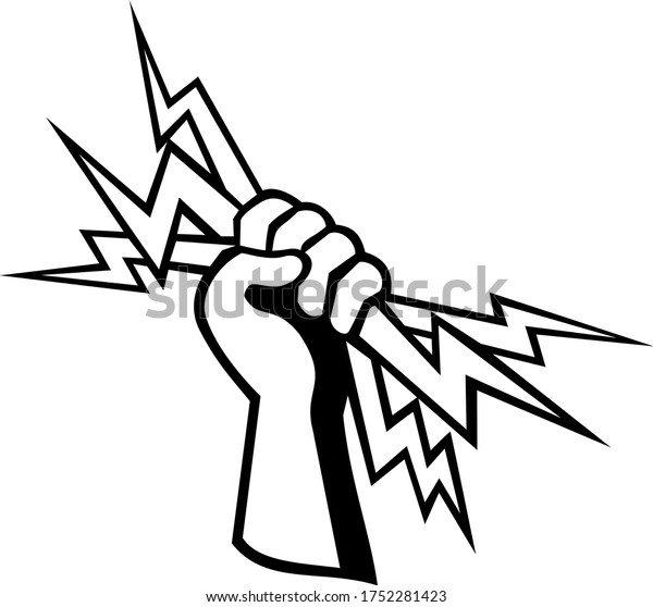 Power Lineman Electrical Worker Electrician Hand Stock Vector (Royalty ...