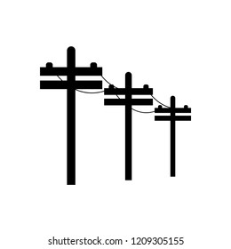 Power Lines Icon Logo On White Stock Vector (Royalty Free) 1209305155 ...