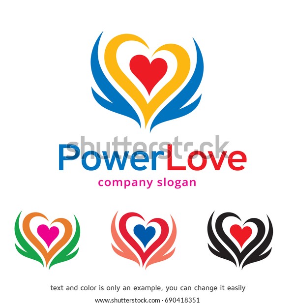 Power Love Logo Template Design Vector Stock Vector (Royalty Free ...