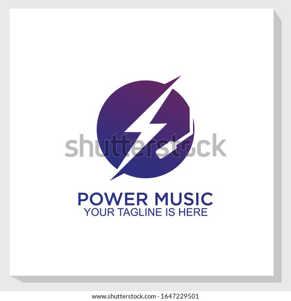 Power Music Logo Template Design Vector Stock Vector (Royalty Free ...