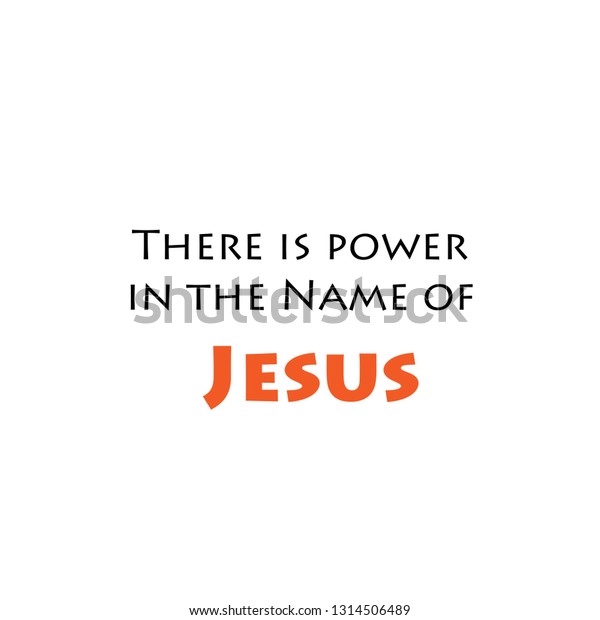 Power Name Jesus Typography Print Use Stock Vector (Royalty Free ...