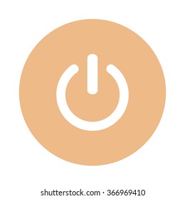 Power Button Circle Icon Long Shadow Stock Vector (Royalty Free) 790041970