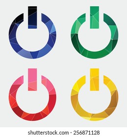 On Off Colored Icons Vector Stock Vector (Royalty Free) 191033048 ...