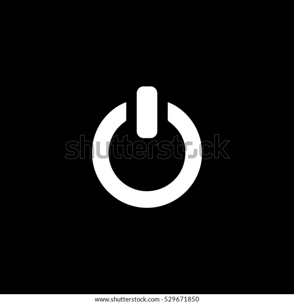 Power On Icon Isolated White Background Stock Vector (Royalty Free ...