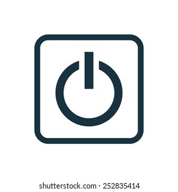 Power On Icon Rounded Squares Button Stock Vector (Royalty Free ...