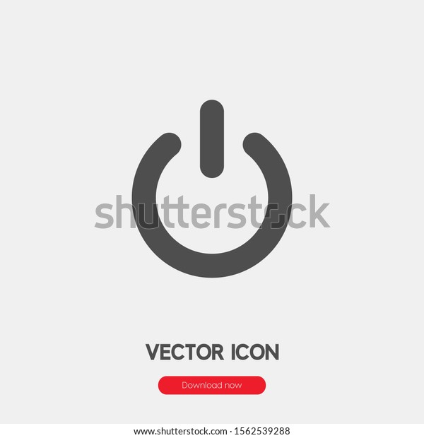 Power On Icon Vector Linear Style Stock Vector (Royalty Free ...