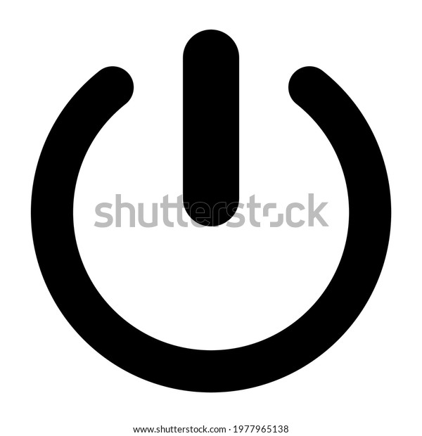 Power On Off Button Icon Vector Stock Vector (Royalty Free) 1977965138 ...