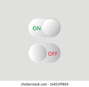Yes No Toggle Switch Buttons Isolated Stock Vector (Royalty Free ...