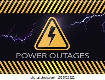 Power Outage Beautiful Triangular Electricity Icon Stock Vector ...
