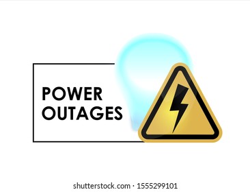 Power Outage Beautiful Triangular Electricity Icon Stock Vector ...