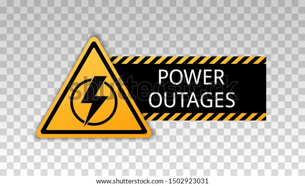 Power Outage Symbol Without Electricity Triangular: vetor stock (livre ...