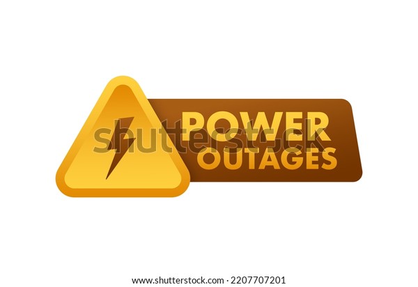 Power Outages Badge Icon Stamp Logo Stock Vector (Royalty Free ...