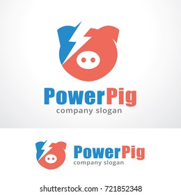 Power Pig Logo Template Design Vector Stock Vector (Royalty Free ...