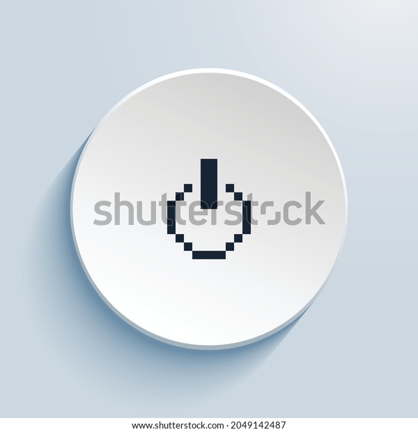 Power Pixel Art Icon Design Button Stock Vector (Royalty Free ...