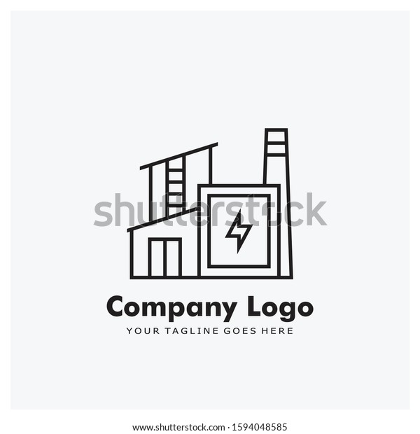 Power Plant Logo Vector Template Simple Stock Vector (Royalty Free ...