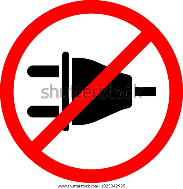 Power Plug Not Allowed Icon Vector: เวกเตอร์สต็อก (ปลอดค่าลิขสิทธิ์ ...