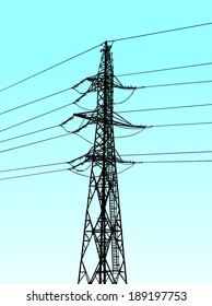 Vector Power Poles Stock Vector (Royalty Free) 83408353 | Shutterstock