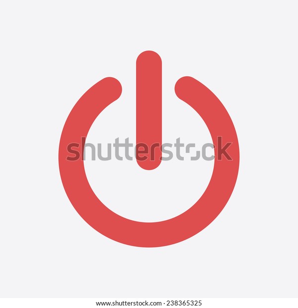 Power Sign Icon Flat Design Style Stock Vector (Royalty Free) 238365325