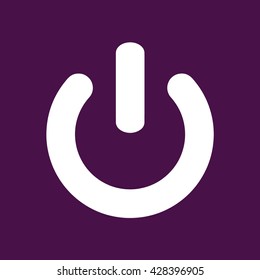 Power Sign Vector Icon Purple Background Stock Vector (Royalty Free ...