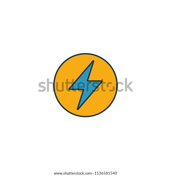 Power Sing Icon Set Four Elements Stock Vector (Royalty Free ...