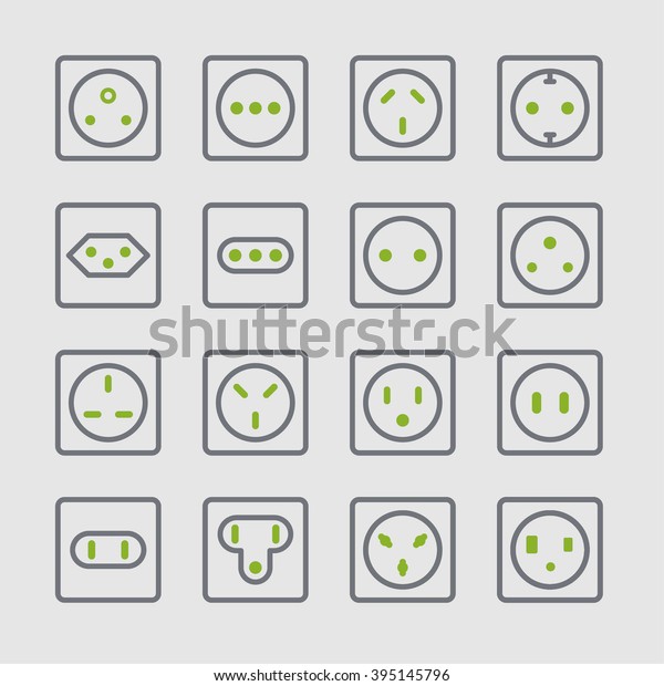 Power Socket Pictogram Stock Vector (Royalty Free) 395145796