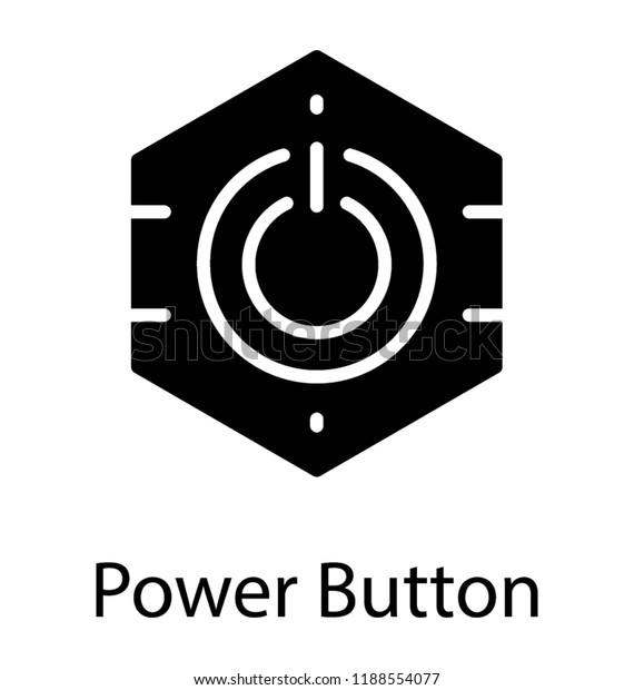 Power Switch Button Icon Vector: vector de stock (libre de regalías ...