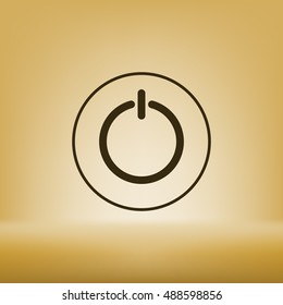 Power Switch Icon Flat Design Vector Stock Vector (Royalty Free ...