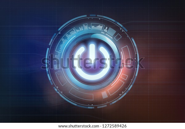 Power Switch On Button On Dashboard 스톡 벡터(로열티 프리) 1272589426 | Shutterstock