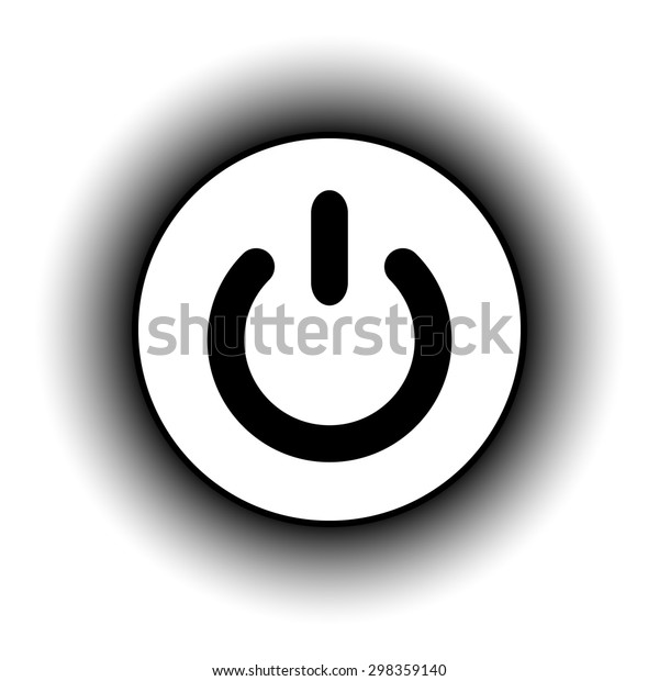 Power Symbol Button On White Background Stock Vector (Royalty Free ...