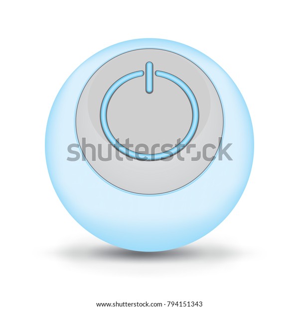 Power Symbol Isolated On White Background Stock Vector (Royalty Free ...