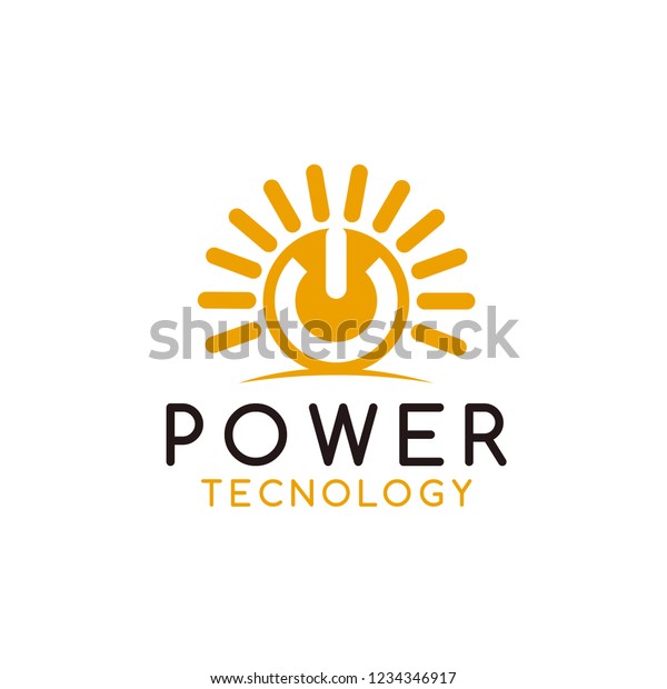 Power Technology Logo Design Inspiration: vector de stock (libre de ...