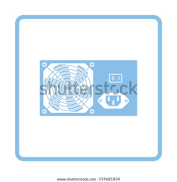 Power Unit Icon Blue Frame Design Stock Vector (Royalty Free) 559681834 ...