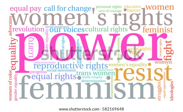 Power Womens Rights Word Cloud On Stock Vector (Royalty Free) 582169648 ...