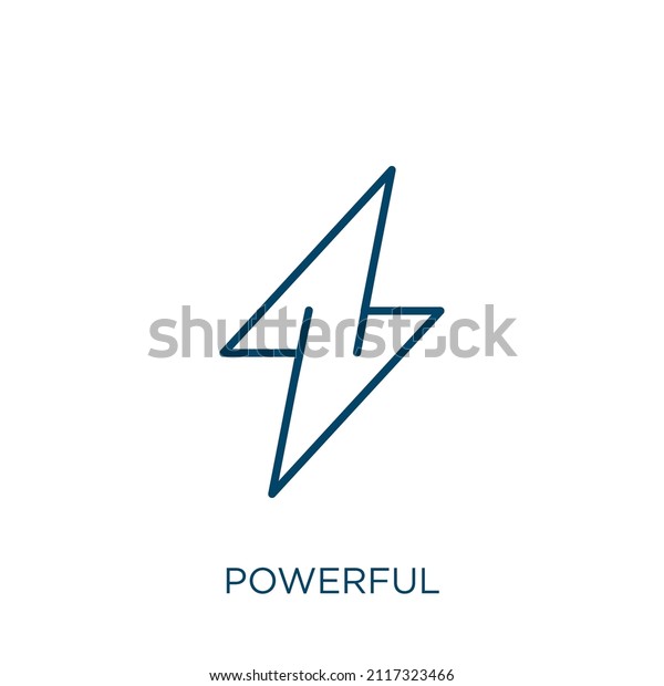 Powerful Icon Thin Linear Powerful Outline Stock Vector (Royalty Free ...
