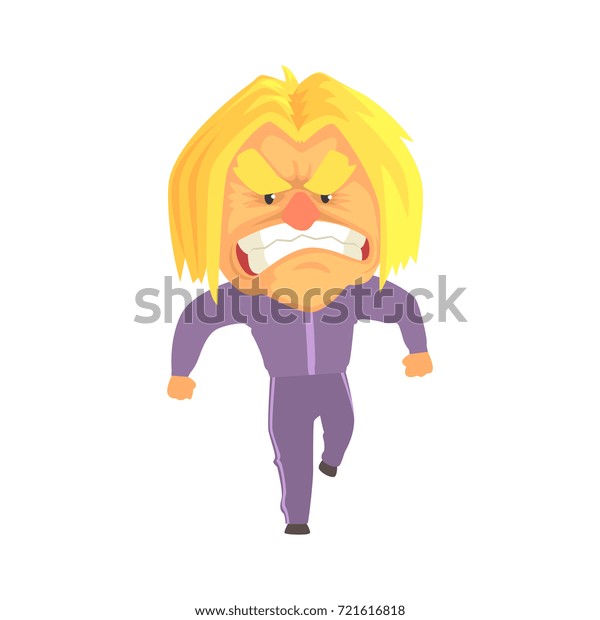 Powerful Muscular Angry Man Aggressive Facial Stock Vector (Royalty ...