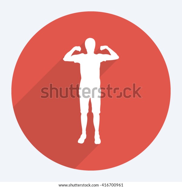 Powerful Person Vector Icon Flat Design Stock Vector (Royalty Free ...