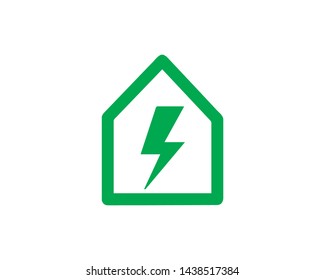 Powerhouse Bolt Green Icon Vector Energy Stock Vector (Royalty Free ...