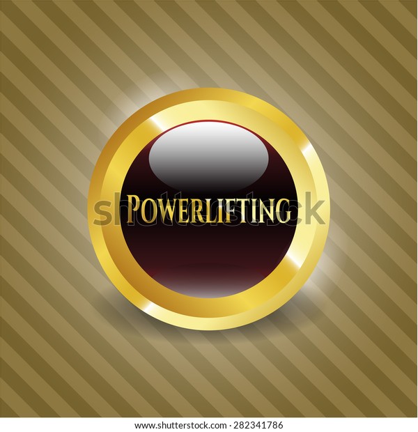 Powerlifting Shiny Badge Stock Vector (Royalty Free) 282341786 ...