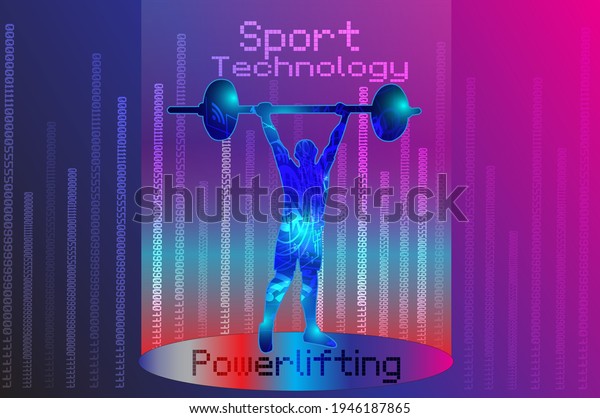 Powerlifting Sport Background Design Website Landing Stock Vector ...
