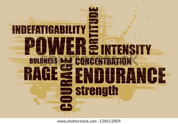 Powerword Collage On Grunge Background Designed Stock Vector (Royalty ...