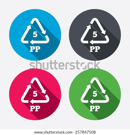 PP 5 Icon Polypropylene Thermoplastic Polymer Stock Vector (Royalty ...