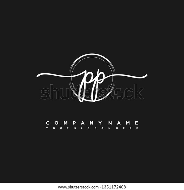 Pp Initial Signature Logo Handwriting Logo Stock Vector (Royalty Free ...