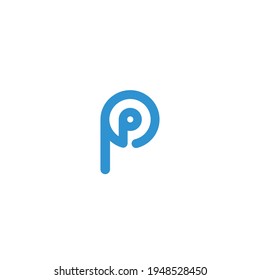 Letra PP diseño de símbolo de: vector de stock (libre de regalías ...