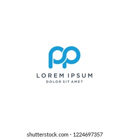 Pp Logo Icon Vector Template Stock Vector (Royalty Free) 1224697357 ...