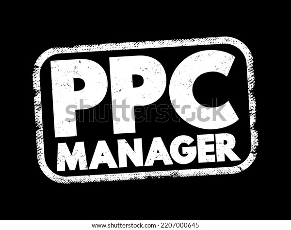 Ppc Manager Text Stamp Business Concept Stock Vector (Royalty Free ...