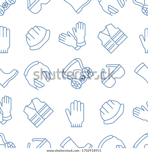 Ppe Background Personal Protective Equipment Seamless Stock Vector ...