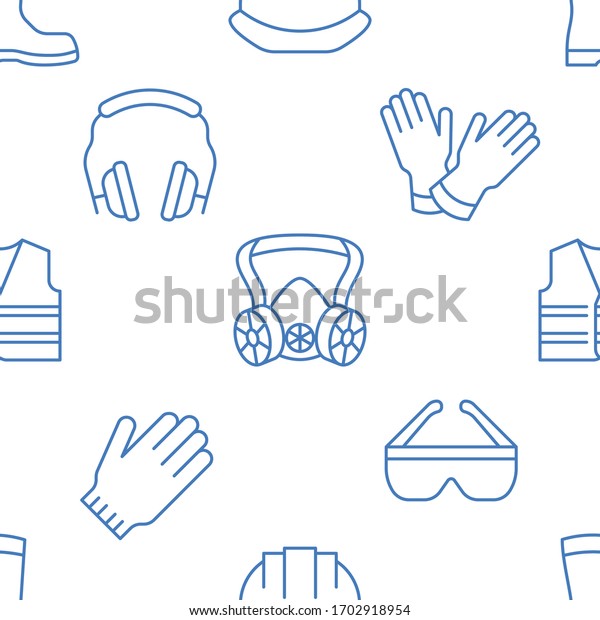 Ppe Background Personal Protective Equipment Seamless Stock Vector ...
